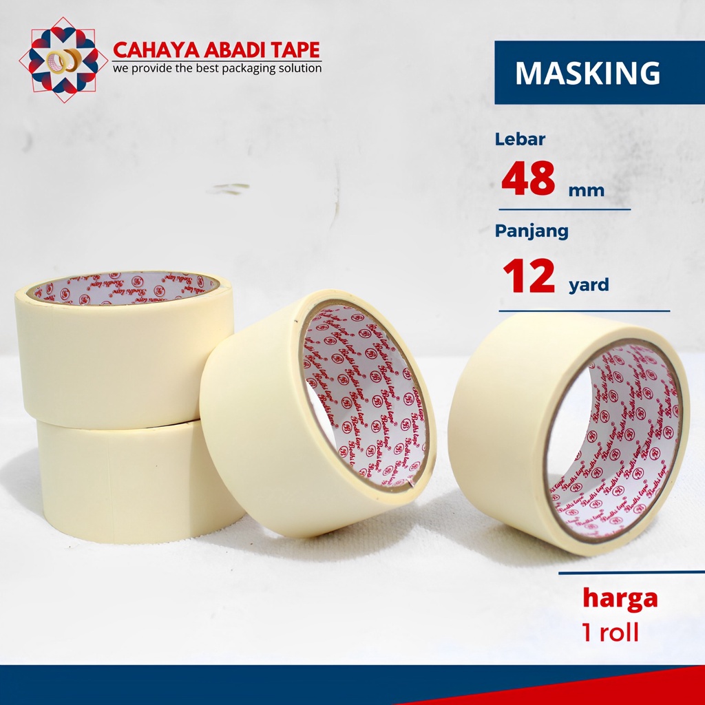Jual LAKBAN KERTAS/MASKING BODHI TAPE 48MM X 12 YARD # PER PCS ...