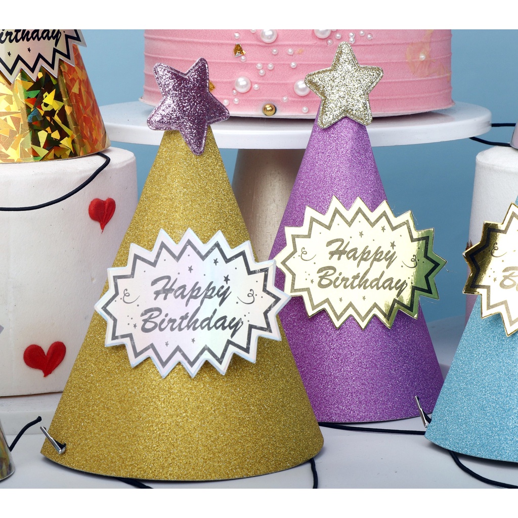 Jual Topi Bday, Topi, Topi Ulang Tahun, Topi Happy Birthday, Topi ...