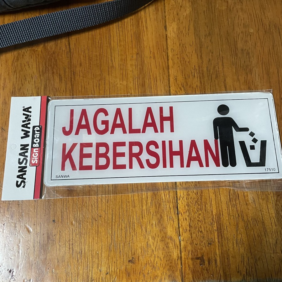 Jual Sticker stiker Acrylic akrilik sign signage Jagalah Kebersihan ...