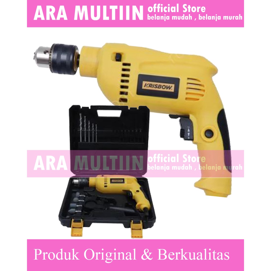 Jual Mesin Bor Krisbow 21 PCS Beton Impact Drill 13 mm set | Shopee ...