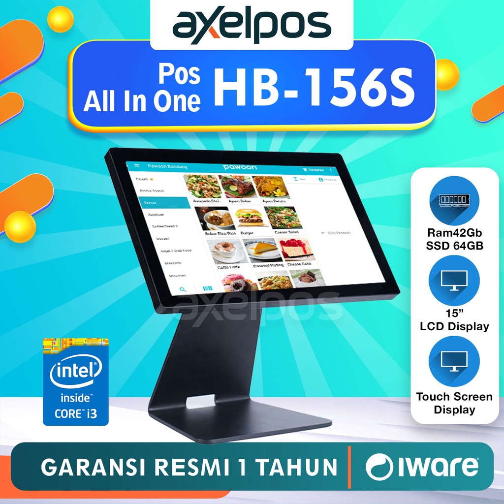 Jual Pos All In One Mesin Kasir Touchscreen pos System Iware HB156S | Shopee Indonesia