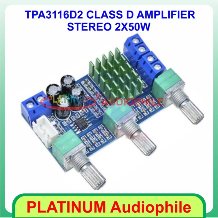 Jual Tpa3116 Amplifier Class D 2X50W + Tone Control - Tpa3116D2 Class D ...