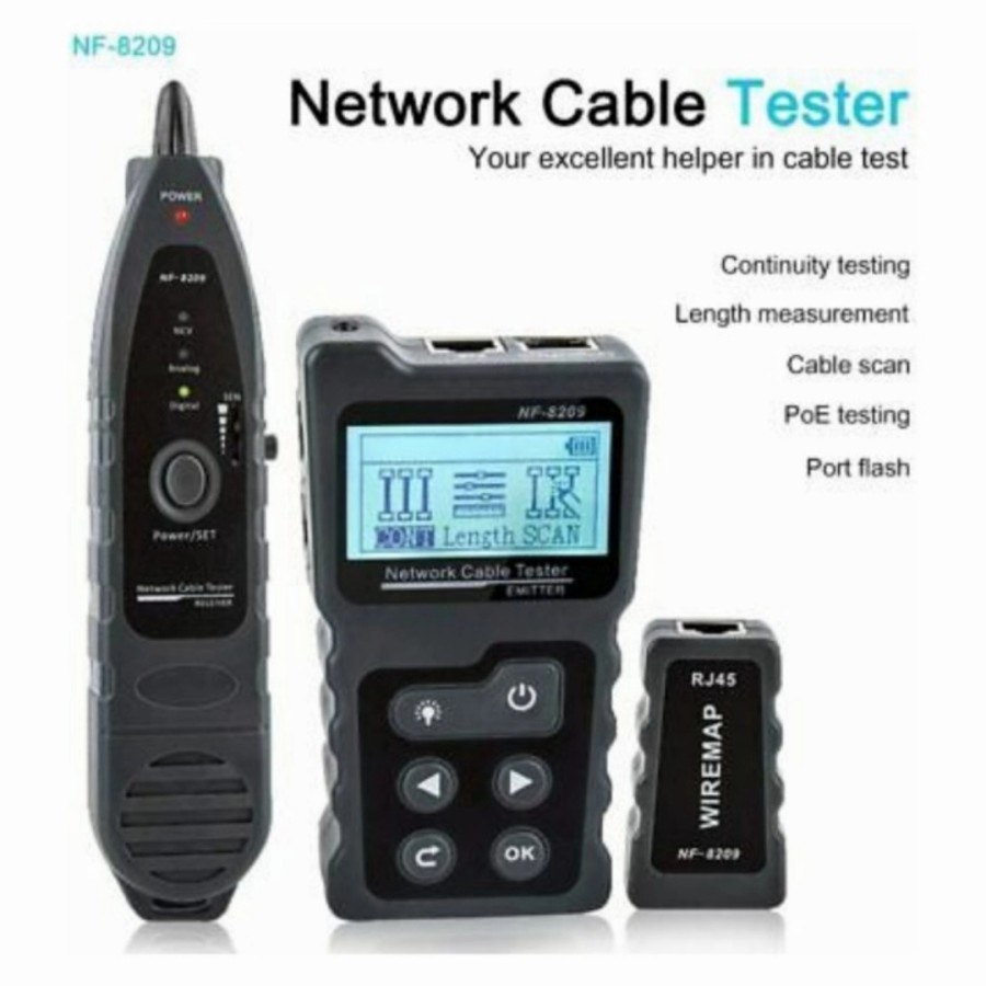 Jual Wire tracker tracer cable tester noyafa rj11 lan rj45 cat 5 6 utp ...