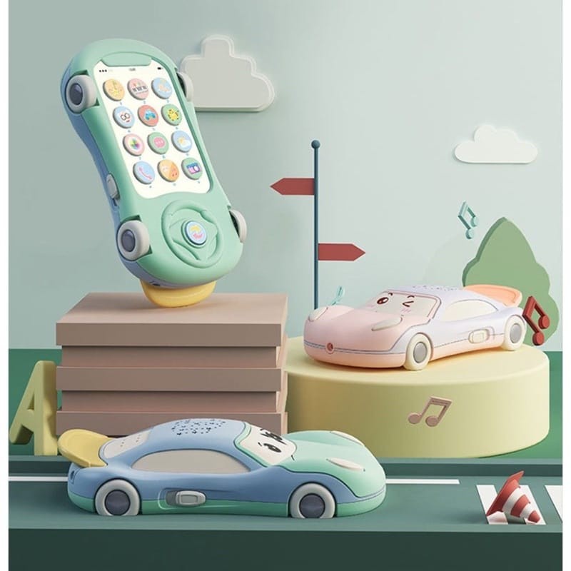 Jual Mainan Edukasi Anak Bayi Musikal Telepon Handphone Mobil Lampu ...