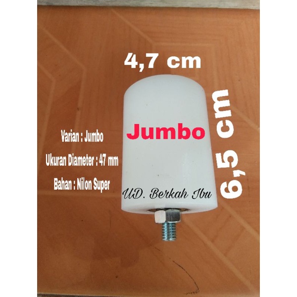 Jual roda nilon roller Jumbo diameter 47mm panjang 6,5cm bearing ...