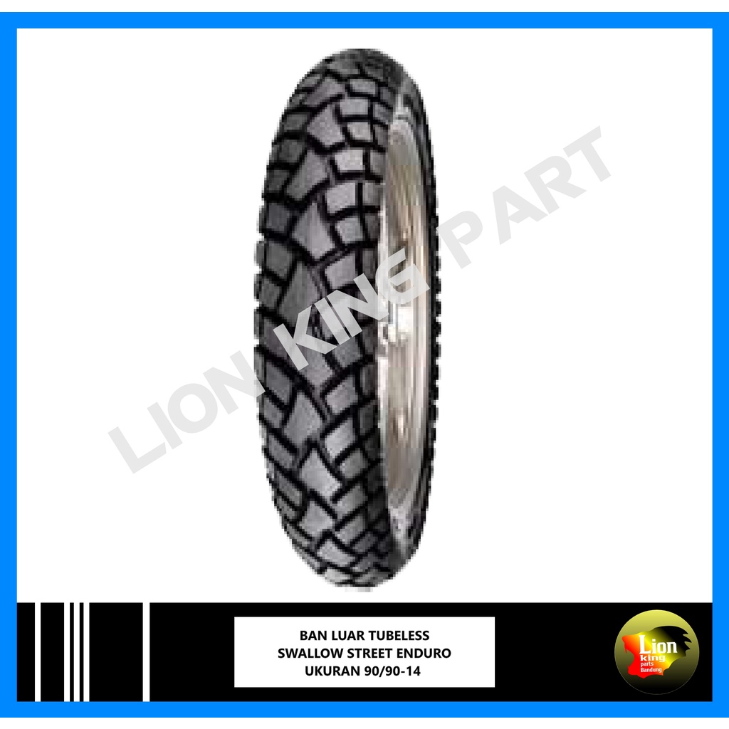 Jual BAN LUAR TUBELESS SWALLOW STREET ENDURO UKURAN 90/90 RING 14 90/90 ...