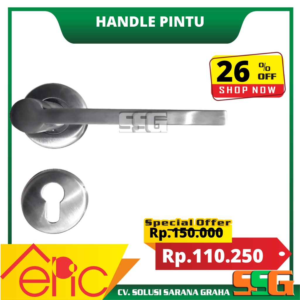 Jual Handle Pintu EPIC SST 36 SS Gagang Pintu | Shopee Indonesia