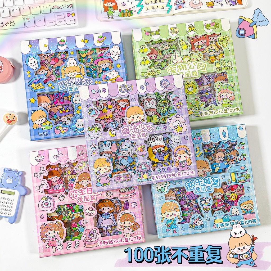 Jual Stiker Ellie Box Isi 100Pcs Waterproof - Stiker Karakter Ellie ...