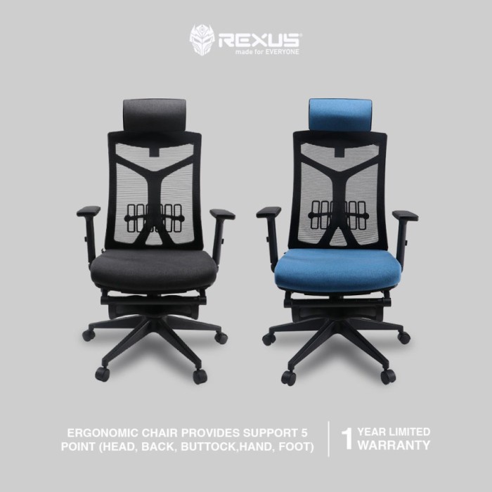 Jual Kursi Rexus Ergonomic Office Chair Kursi Kantor Nc-1 / Nc1 Max ...