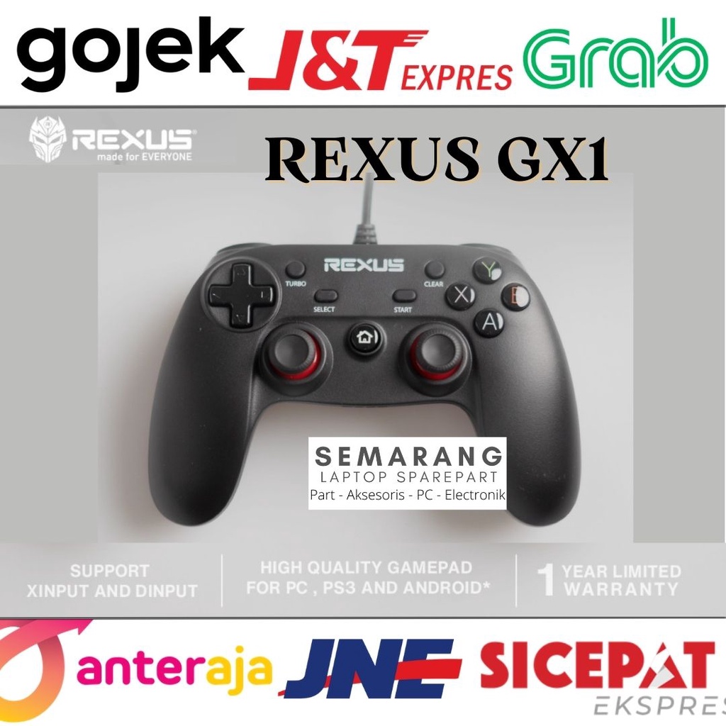 Jual REXUS GLADIUS GX1 Gamepad Game Pad Stick Pc Usb Kabel Ps Laptop ...