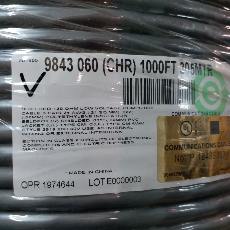 Jual Kabel Belden RS 485 Multi Pair 9843 24 AWG 3 Pair Konduktor ...