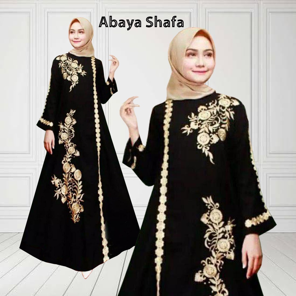 Jual Abaya Hitam Turkey Gamis Dress Arab Abaya Jumbo Jubah Hitam Wanita ...