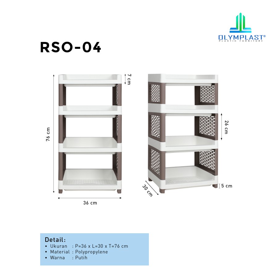 Jual Rak Serbaguna Olymplast Susun 4 RSO 4 Rak Plastik Olymplast RSO 4 ...