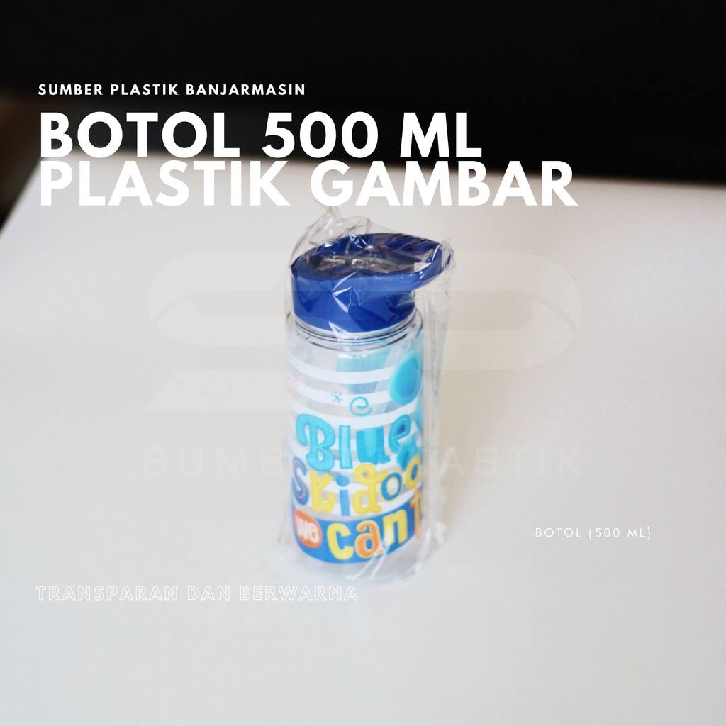 Jual Botol Minum Tempat Minum Anak 500 ml Karakter Plastik Gambar ...