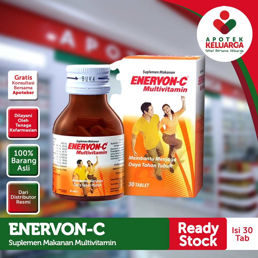 Jual ENERVON C BOTOL ISI 30 TABLET #VITAMIN DAYA TAHAN TUBUH #KEKEBALAN ...