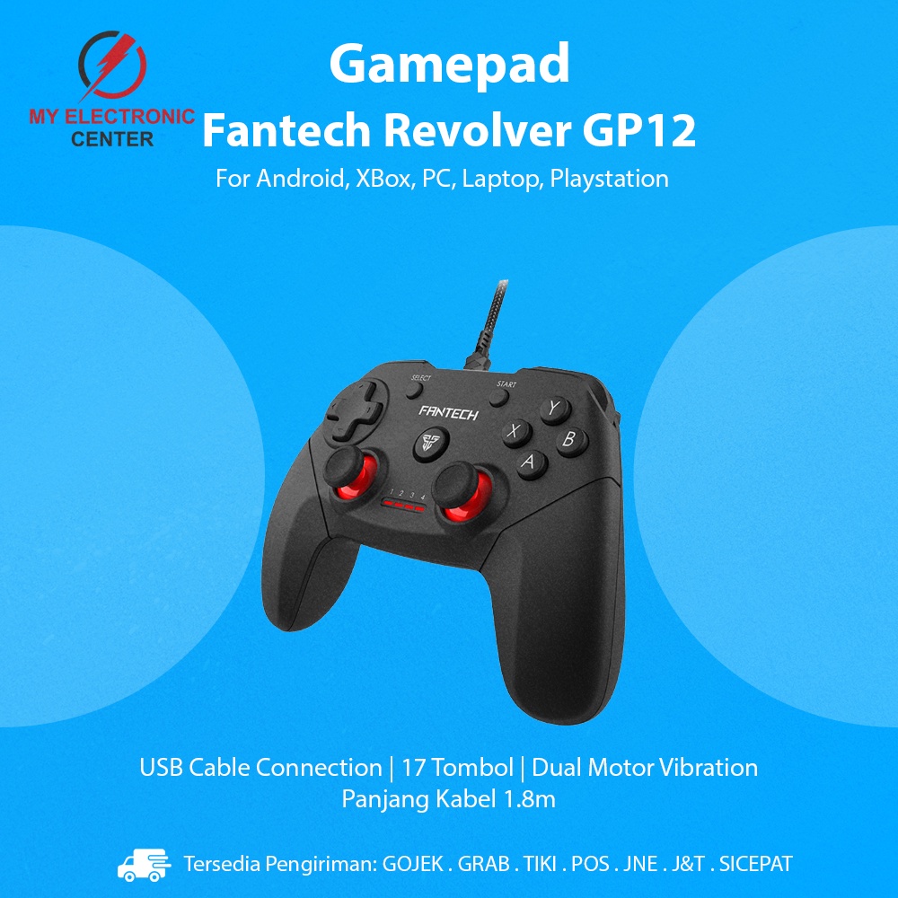 Jual Gamepad Fantech Revolver GP12 Joystick Gaming Android Komputer PC ...