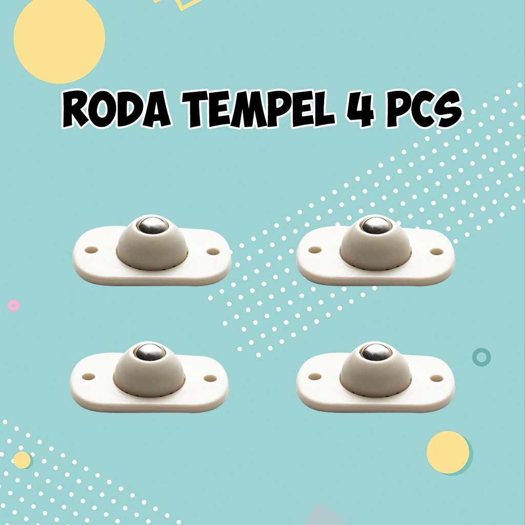 Jual Roda Kecil Tempel Tambahan 4IN1 Roda Tempel Universal Roda Storage ...