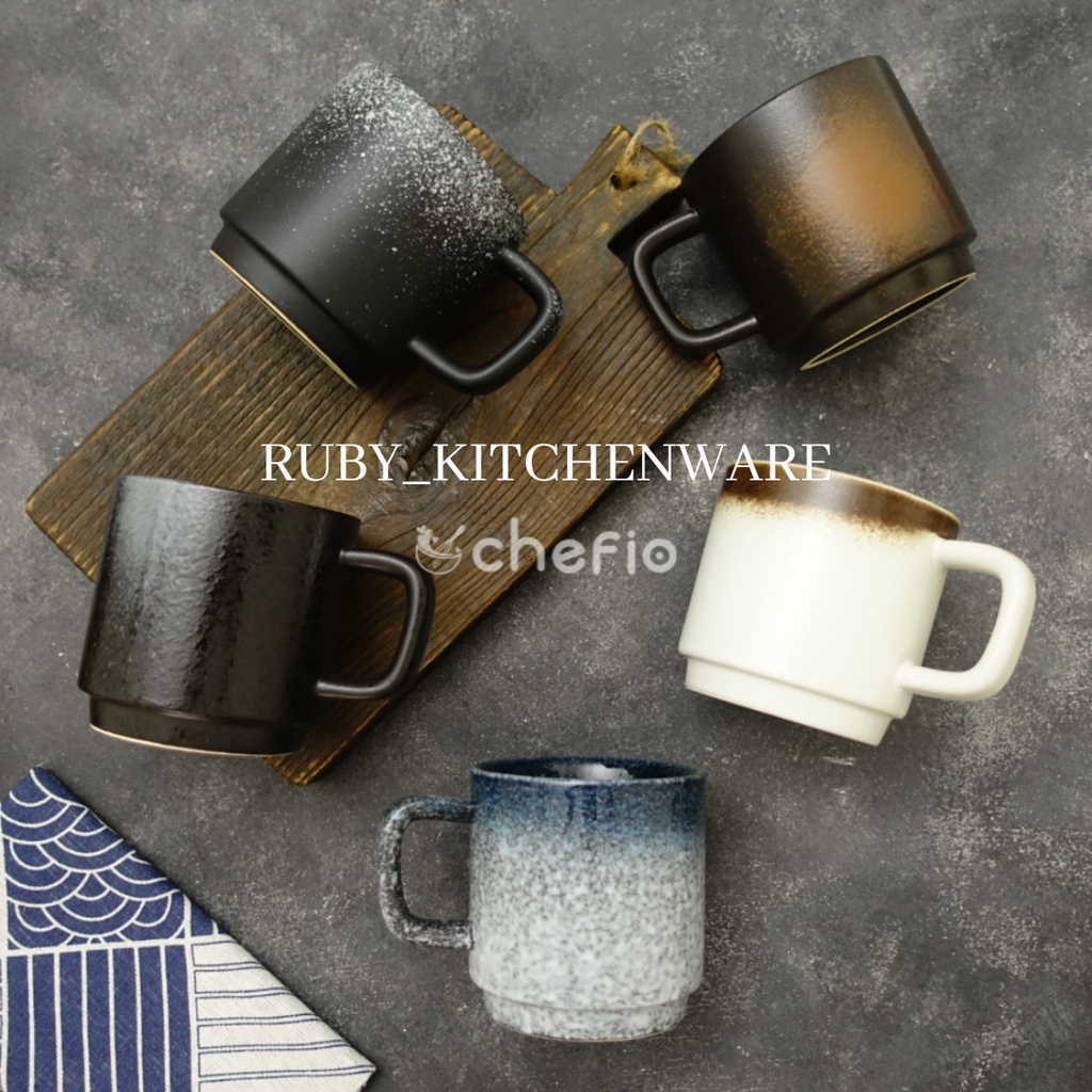 Jual Cangkir Kopi Keramik Rustic Chefio Mug Gelas Teh Ocha Jepang ...