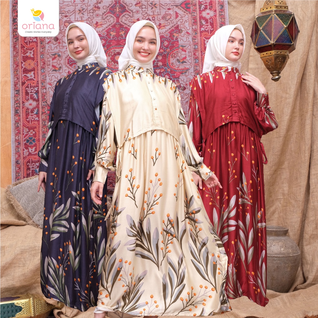 Jual Oriana Homewear Exclusive Shizuri Series / Gamis Rayon Satin ...
