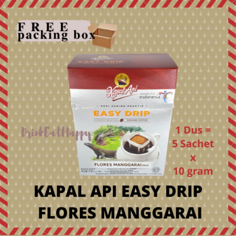 Jual Kapal Api EASY DRIP FLORES MANGGARAI Blend Kopi Bubuk | Shopee ...
