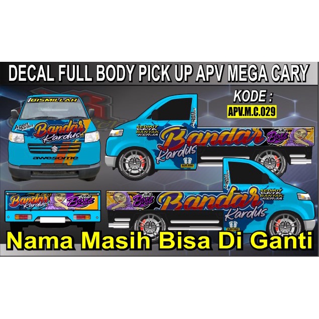 Jual Stiker Mobil Apv Pickup Decal Print Sticker Full Body | Shopee ...