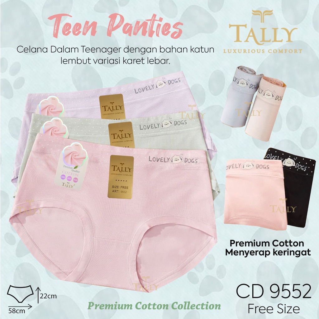 Jual TALLY CD CELANA DALAM KATUN 9552 I FIT L | FREE SIZE I BAHAN KATUN ...