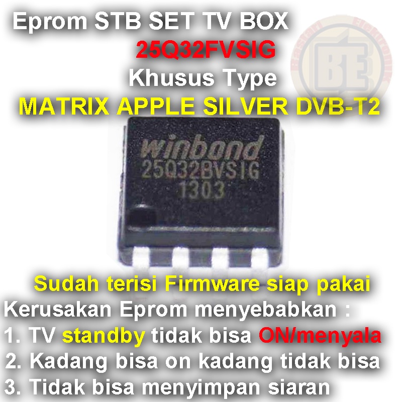 Jual Ic Eprom Firmware STB SET TV BOX MATRIX APPLE SILVER DVB-T2 ...
