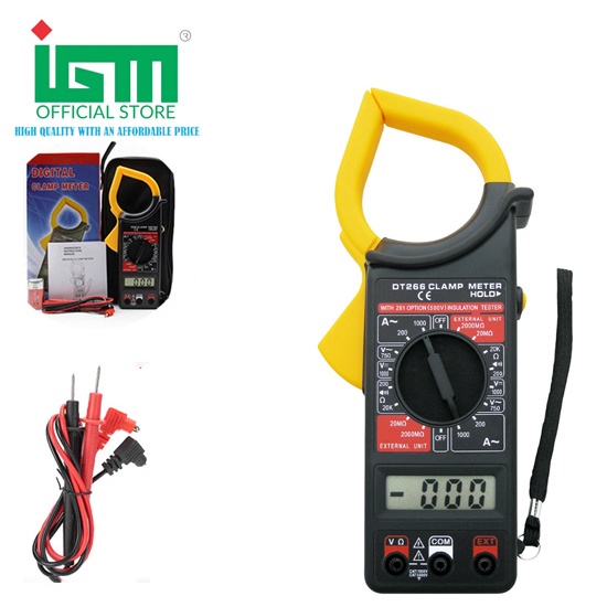Jual IGM-Digital Clamp Meter / Tang Ampere Mini Digital Multimeter AC ...