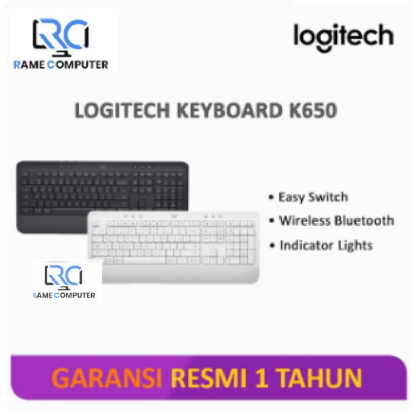 Jual Logitech Signature K650 Keyboard Wireless Bluetooth Comfort ...