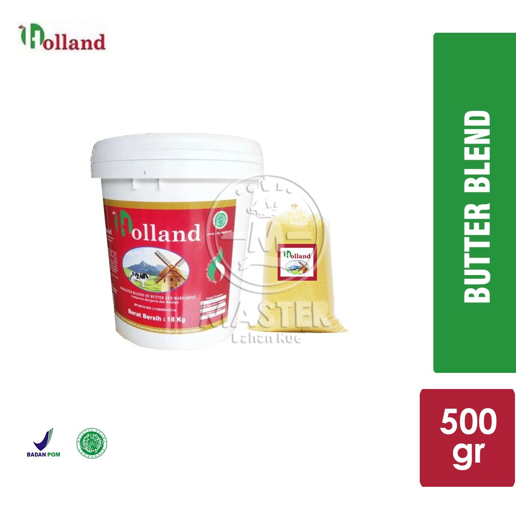 Jual De Holland Red Butter Blend / Unsalted Blend Butter Margarin [500 ...
