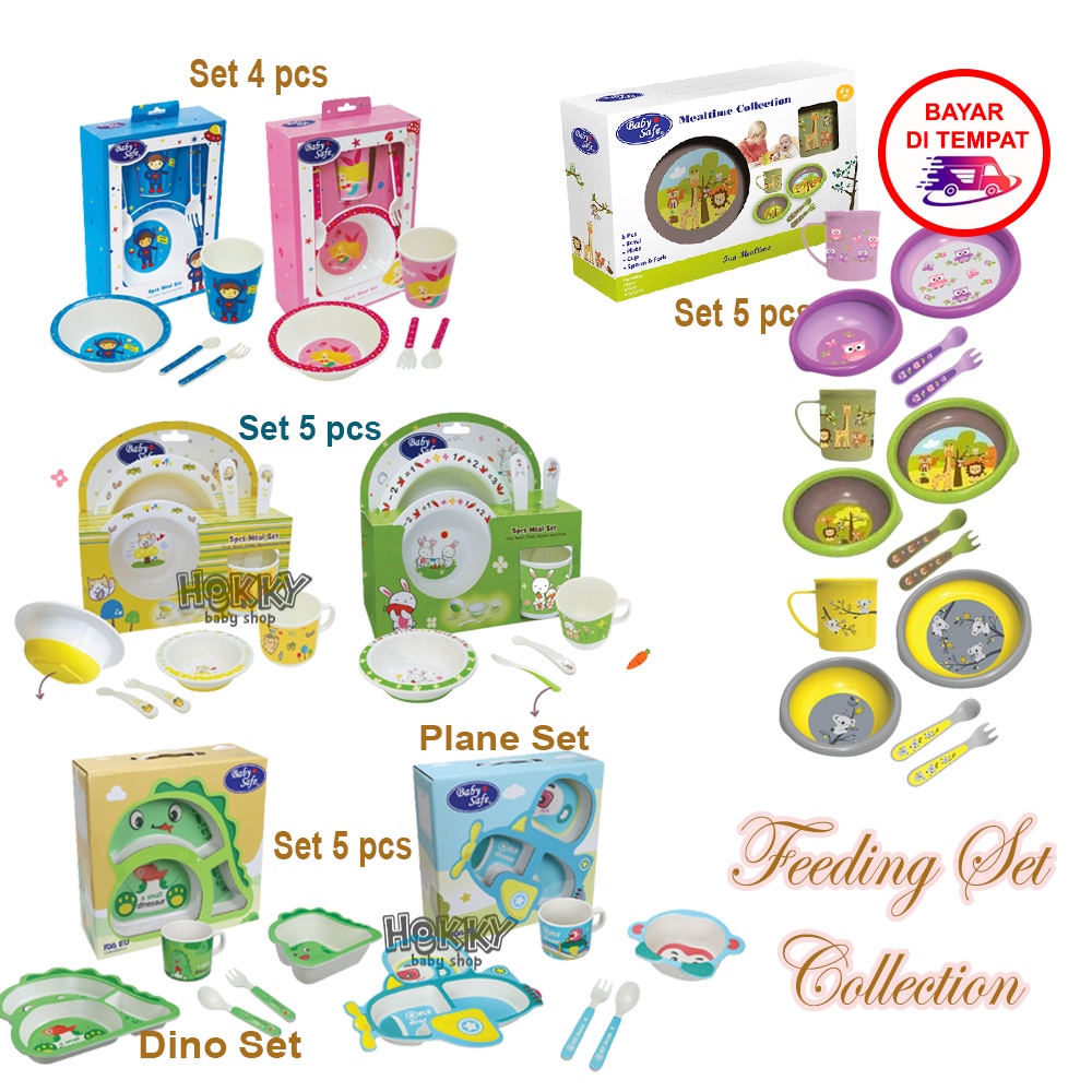 Jual Baby Safe Mealtime Collection Feeding Set Peralatan Alat Makan Set Piring Sendok Gelas Anak ...