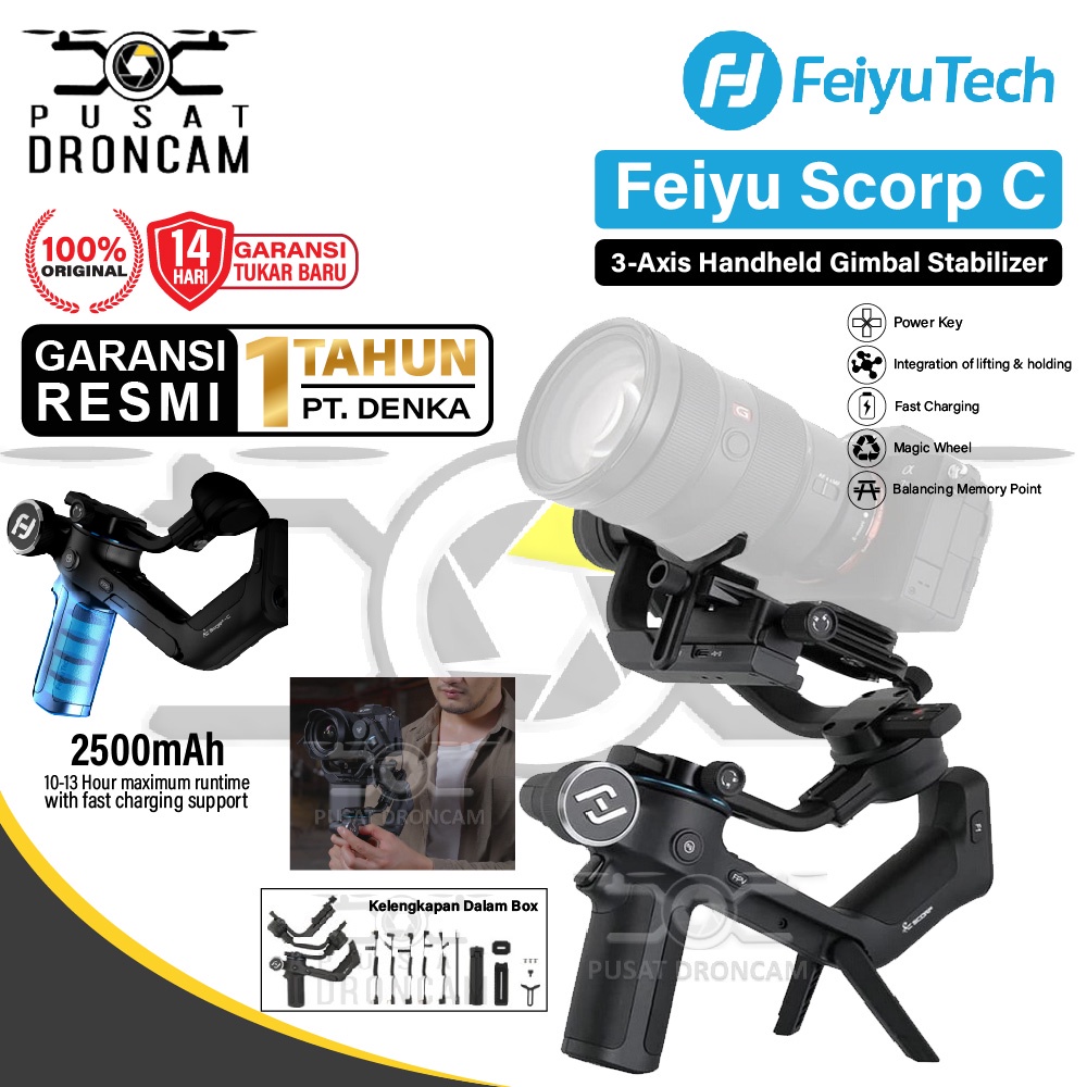 Jual FEIYU Scorp C - 3-Axis Handheld Gimbal Stabilizer KAMERA FEIYU TECH | Shopee Indonesia