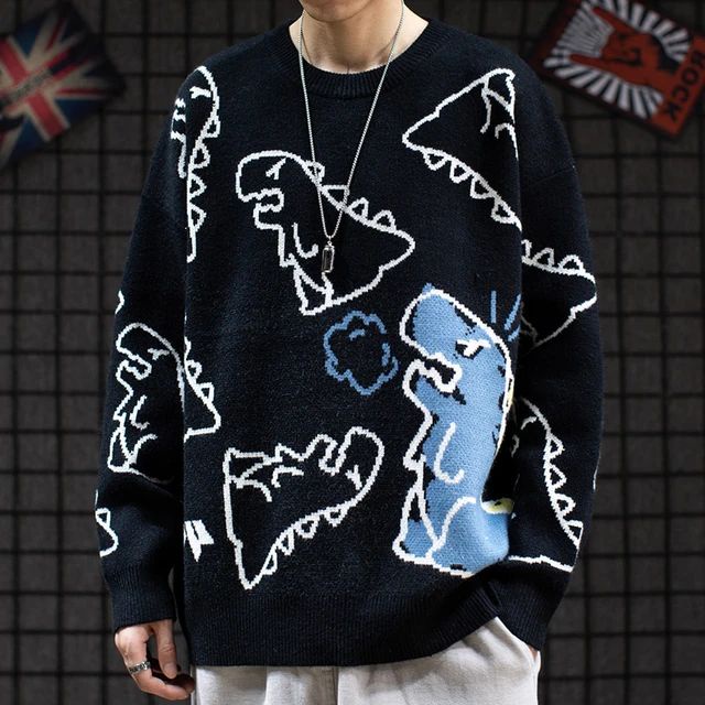 Jual Sweatshirt Oversize Unisex Crayon Dino - Sweater karakter lucu ...