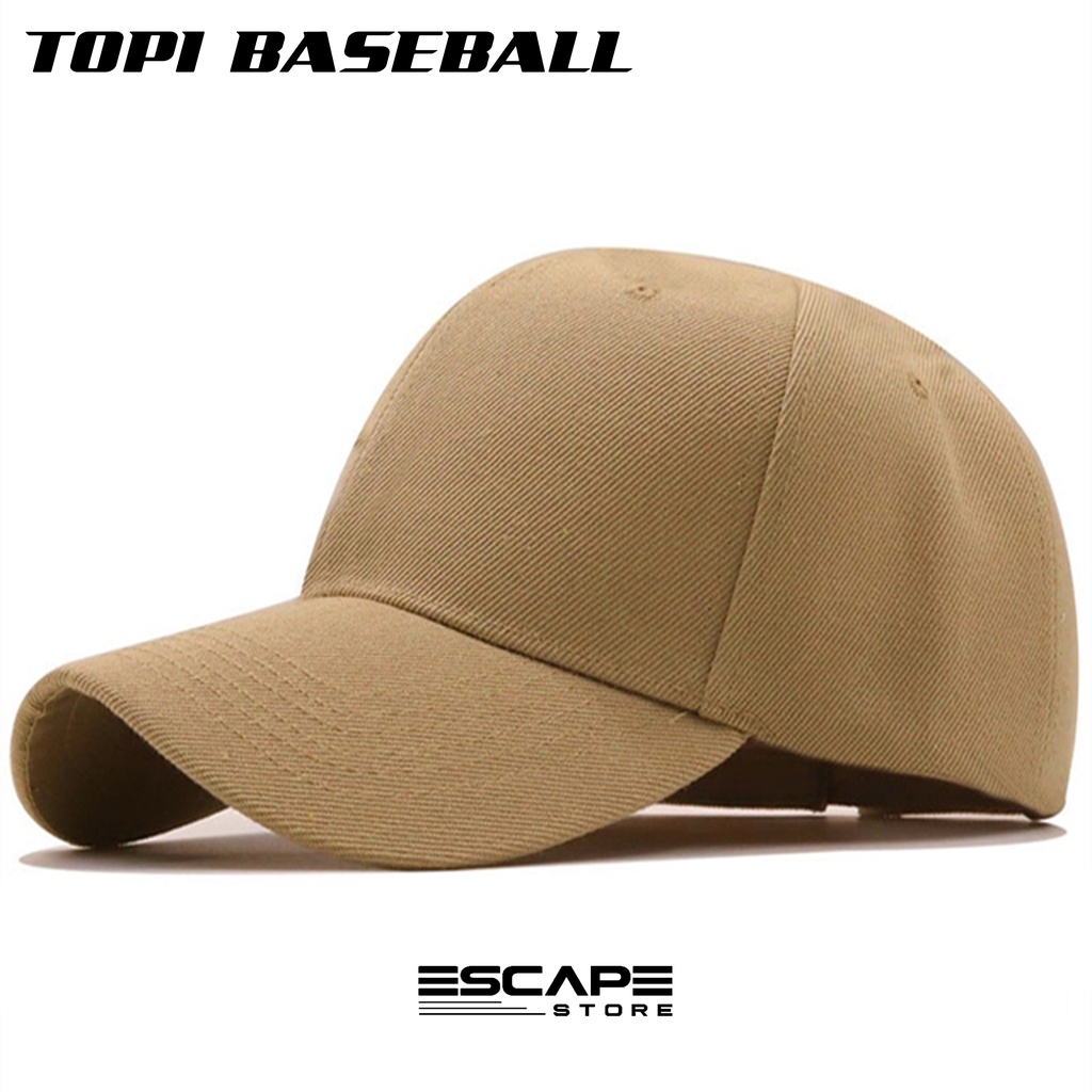 Jual Topi Baseball Polos Cream Pria Wanita Ukuran Dewasa Topi Baseball ...
