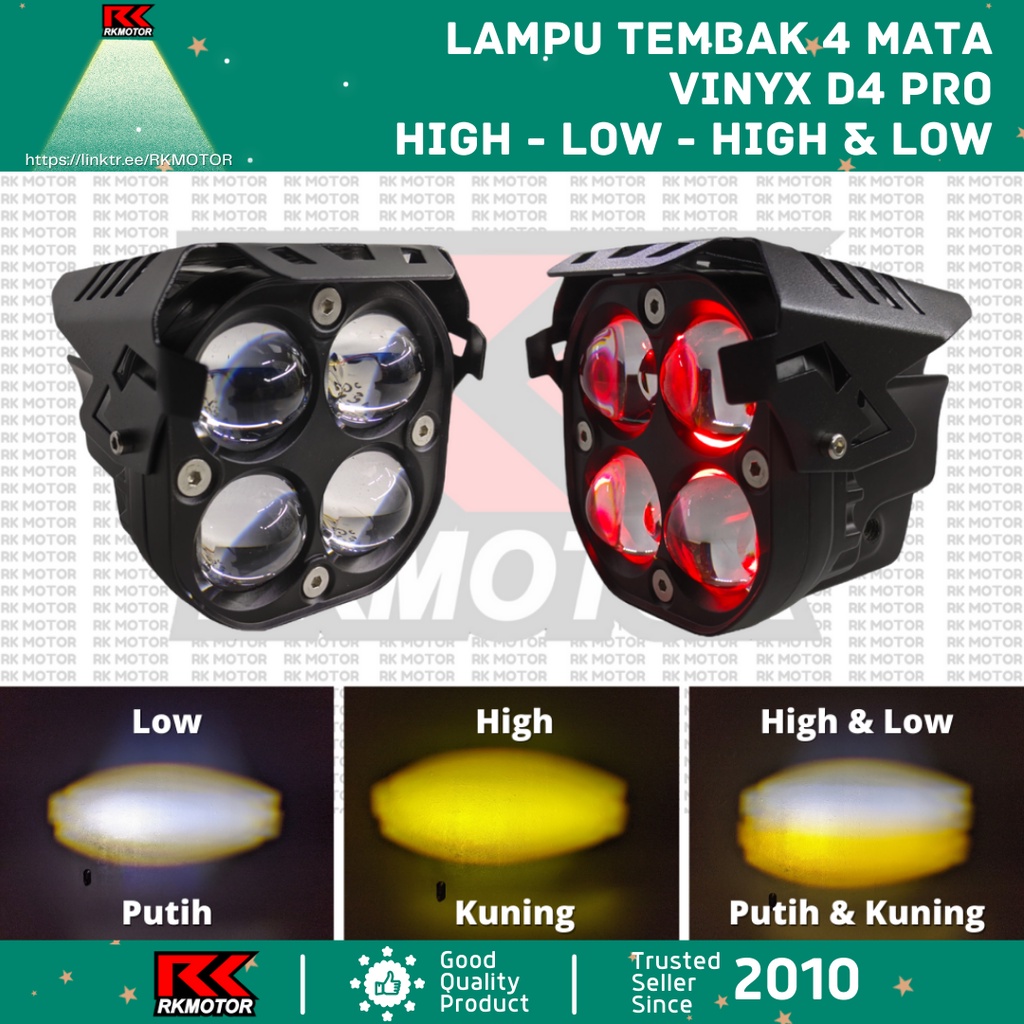 Jual Lampu Tembak LED Vinyx Laser Gun D4 Pro Demon Devil Eye GARANSI ...