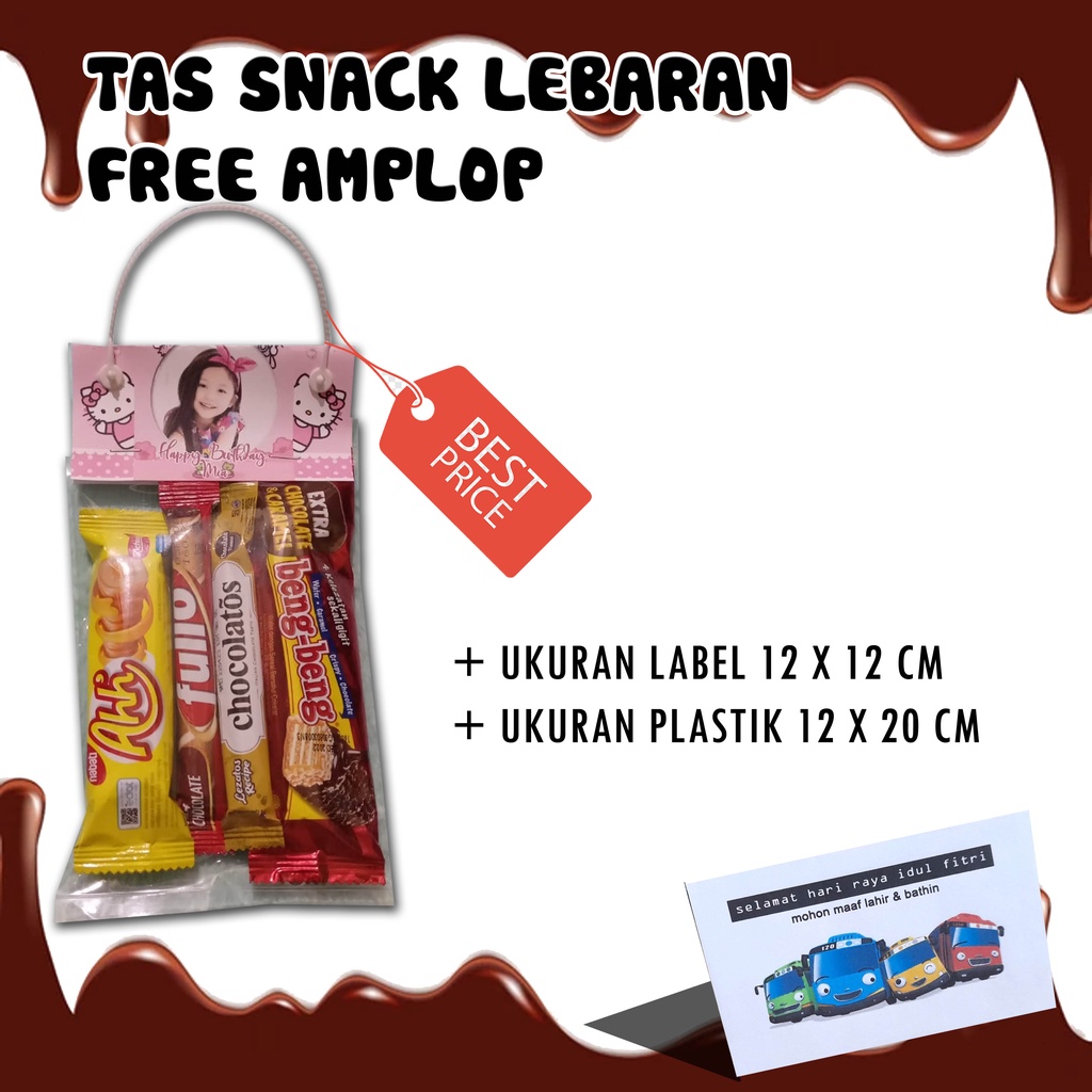 Jual 12x25 Tas Snack Lebaran Free Amplop / Label Snack Idul Fitri ...