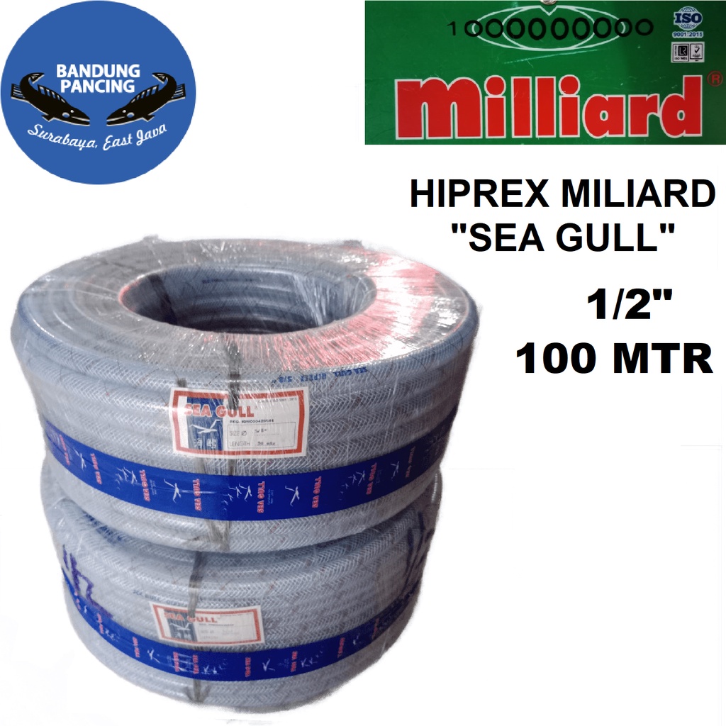 Jual Miliard Selang Benang Hiprex Seagull 1/2inch 1roll(100m) | Shopee ...
