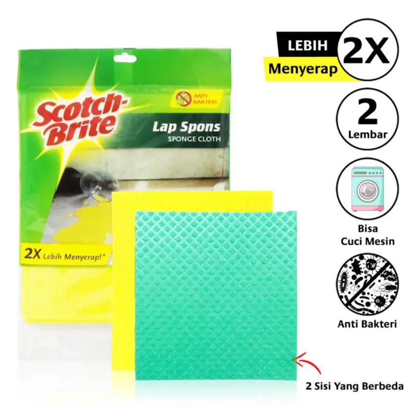 Jual 3M Scotch Brite Lap Spons ID-82 ISI 2 PCS | Shopee Indonesia