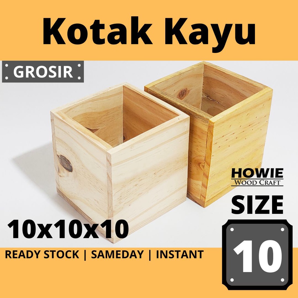 Jual Kotak Kayu Box Storage Pot Kayu Size 10 Kotak Tinggi | Shopee ...
