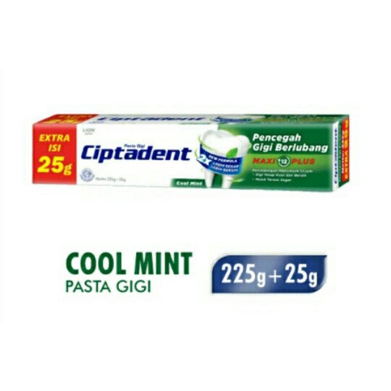 Jual CIPTADENT PASTA GIGI 190GR /225+25GR ODOL CIPTADENT FRESH/COOL ...