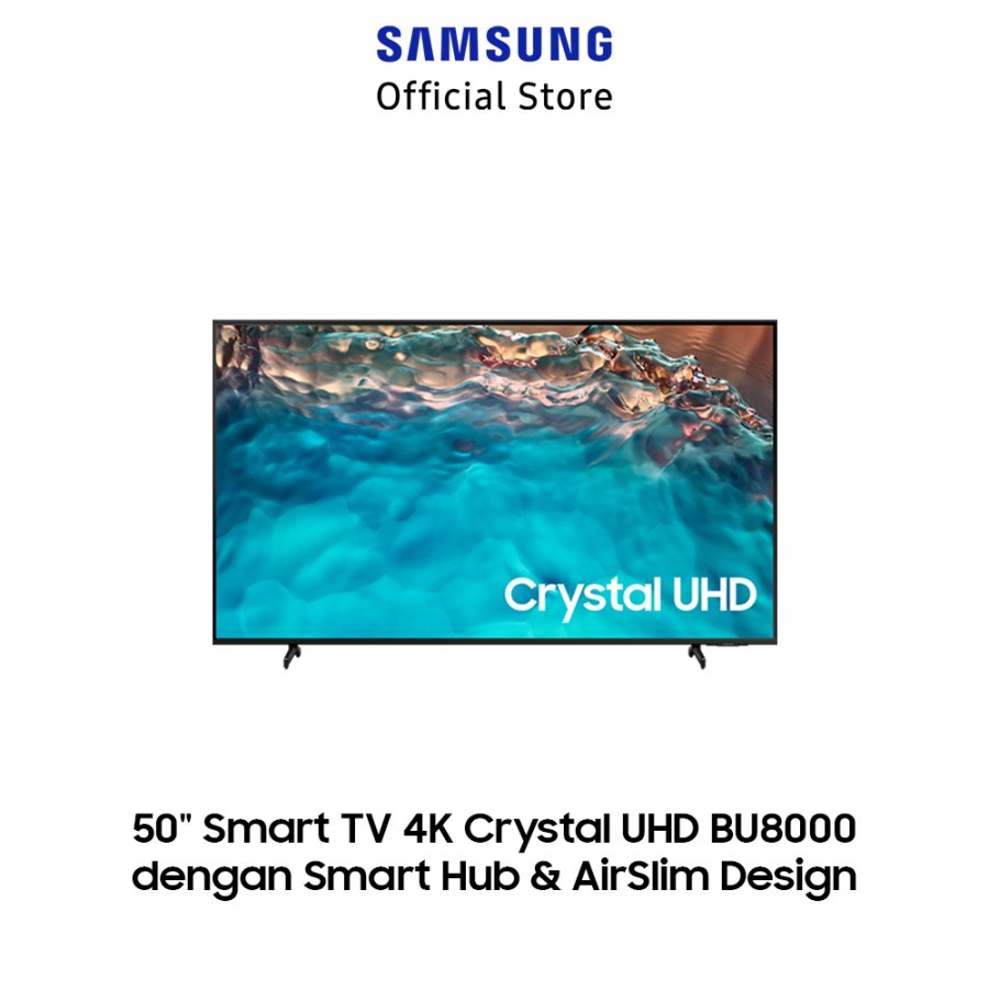 Jual Samsung LED Smart TV 55 inch Crystal UHD 4K UA55BU8000KXXD | Shopee Indonesia