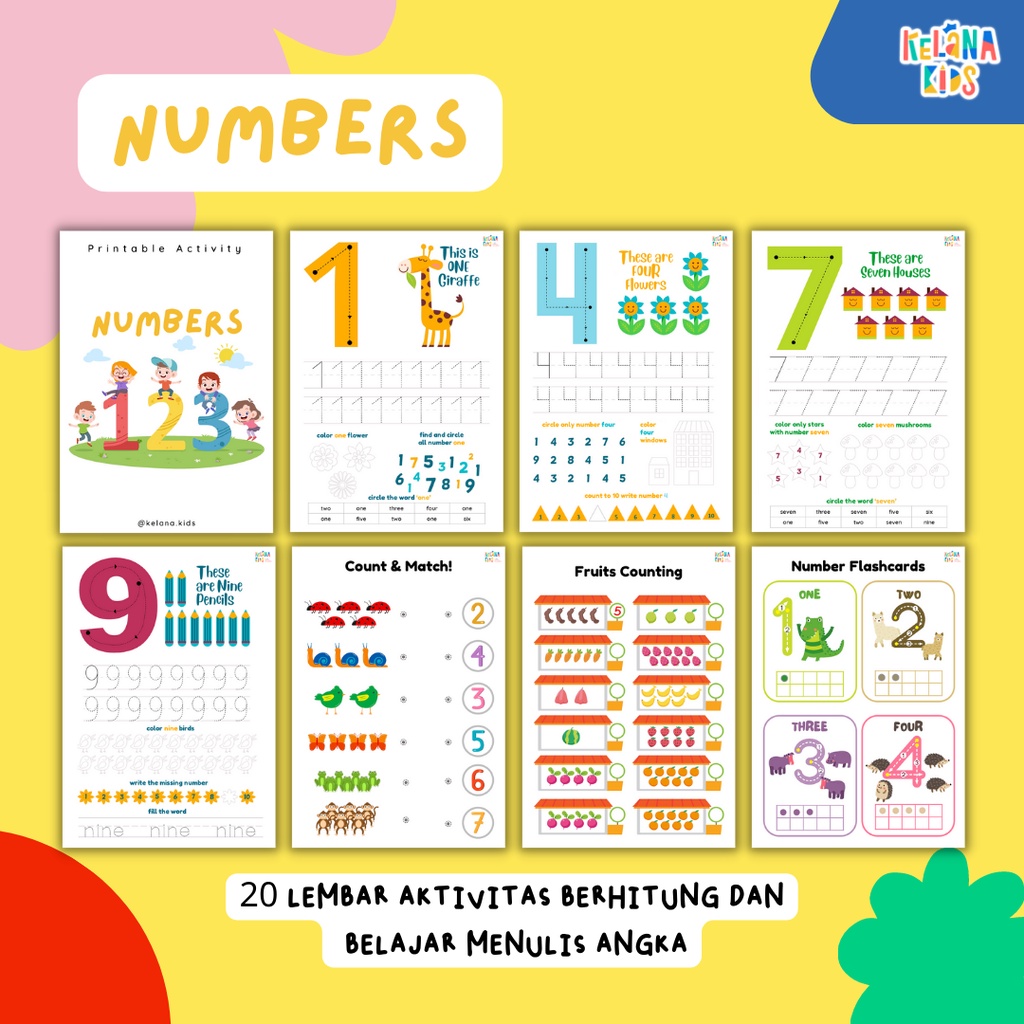 Jual Buku Printable Worksheet Bahasa Inggris 340 Lembar Kerja Calistung ...