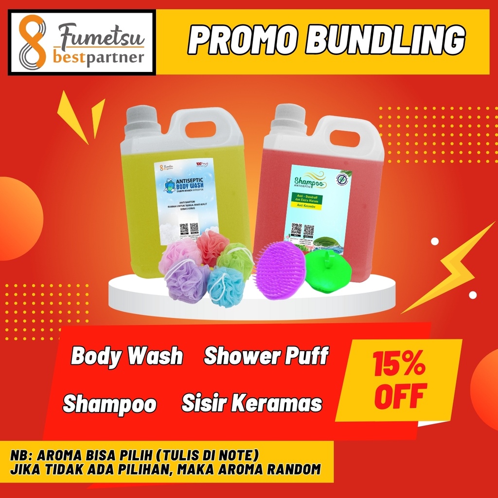 Jual Promo Besar Bundling Sabun Mandi 1Liter+Shampo 1 Liter+ Shower ...