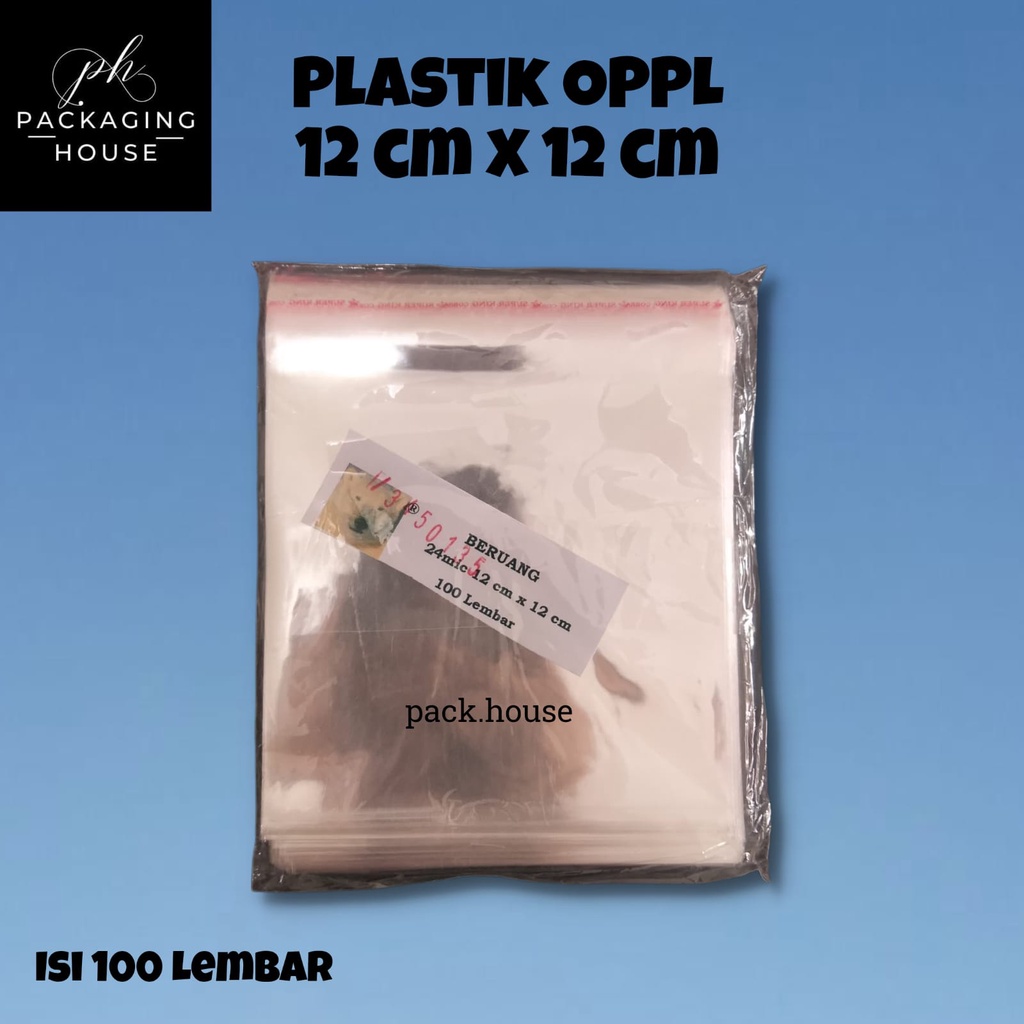 Jual Plastik OPP Plastik 12 x 12 cm | Isi 100 pcs | 12 x 12 cm tebal 24 ...
