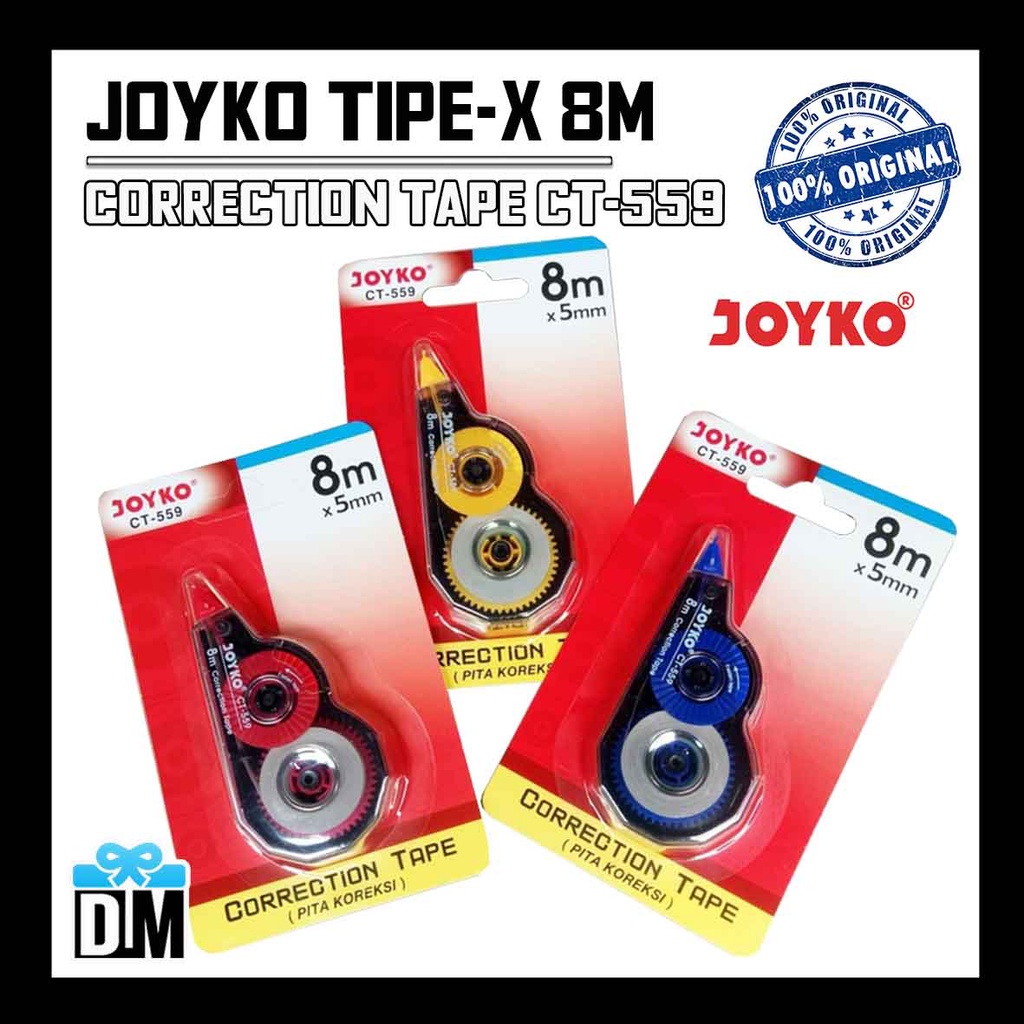 Jual Tip X Pita Tape Panjang 8 M Correction Tape Joyko CT559 Solatip ...