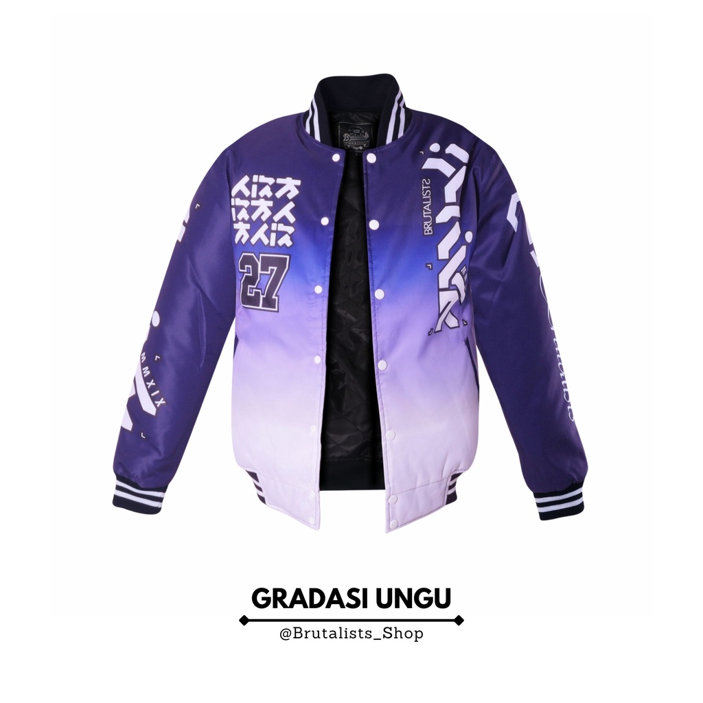 Jual Jaket Baseball Varsity jacket Pria Wanita Printing Motif GRADASI ...