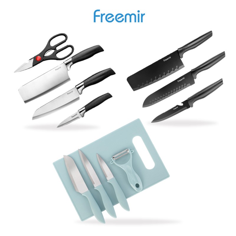 Jual freemir Set Pisau Dapur 3 / 4 / 5 in 1 Pisau Serbaguna Pisau ...