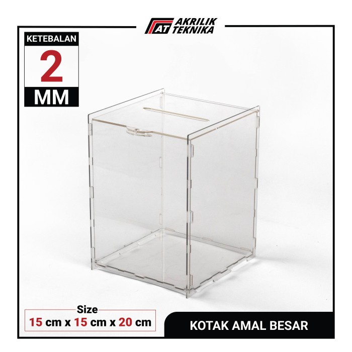 Jual Kosu Kotak Amal / Kotak Saran Akrilik Kotak Tips Transparan ...