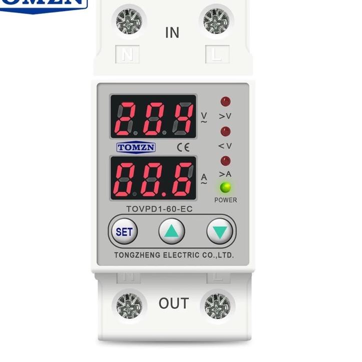 Jual MCB DIN Rail 60A 230 V Protector Relay Voltmeter Ampmeter Display ...