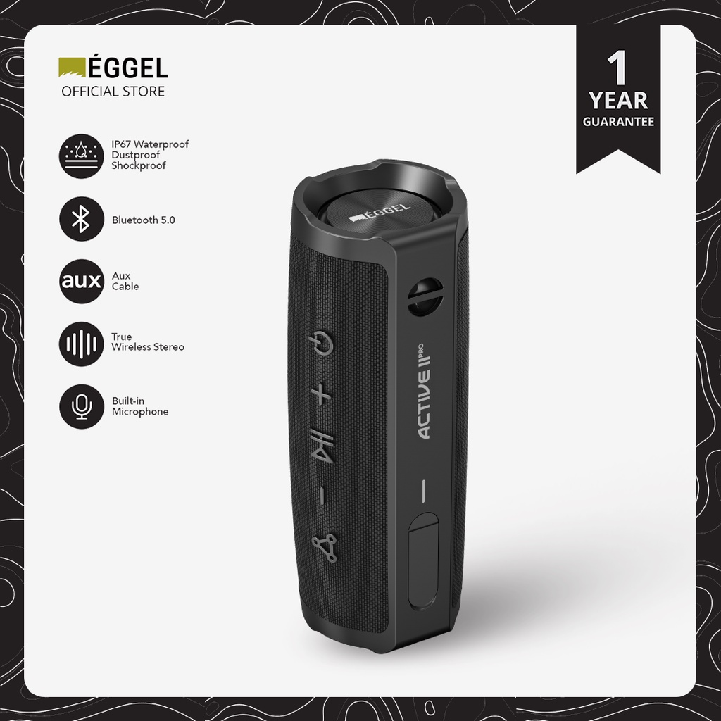 Jual Eggel Active 2 Pro Waterproof Portable Bluetooth Speaker | Shopee ...